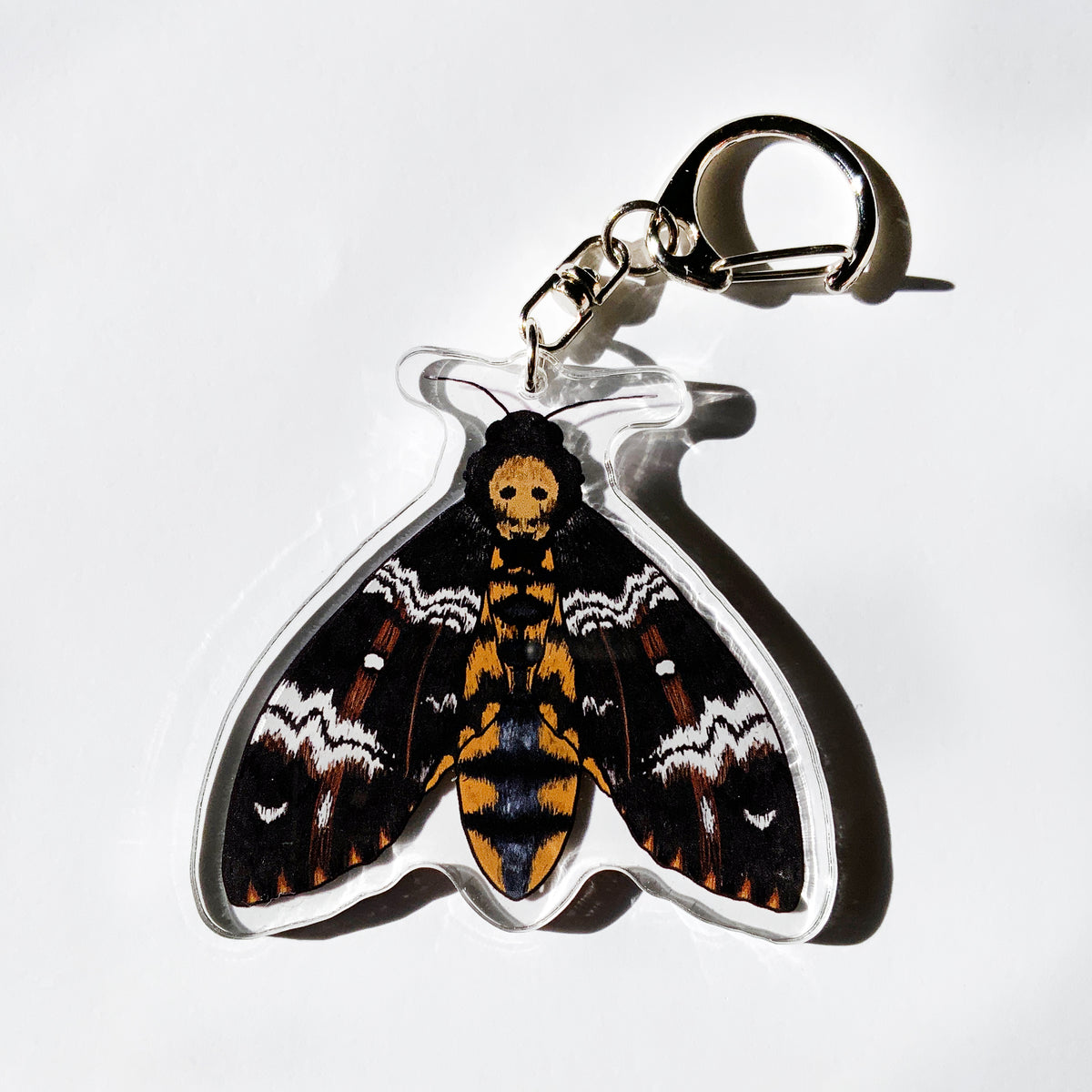 Death's-Head Hawkmoth - 2.5" Acrylic Keychain – Creepy Kawaii